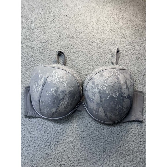 Cacique | Intimates & Sleepwear | Cacique Bra 46dd Tshirt Bra Gray Lace ...